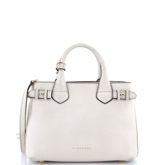 Burberry | Bags | Burberry Banner Tote Leather And House Check Canvas ...